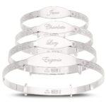 Baby bracelets, keepsake jewellery personalised in UK Bangles